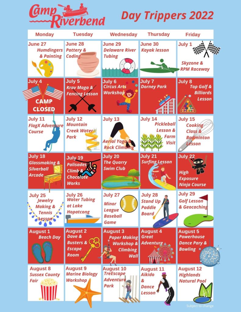 Day Trippers | Camp Riverbend