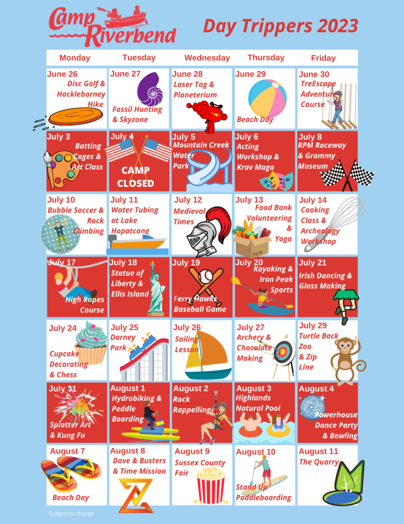 Day Trippers | Camp Riverbend